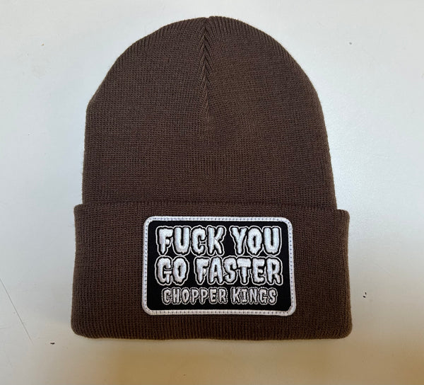 FUCK YOU GO FASTER beanie – Chopper Kings Clothing